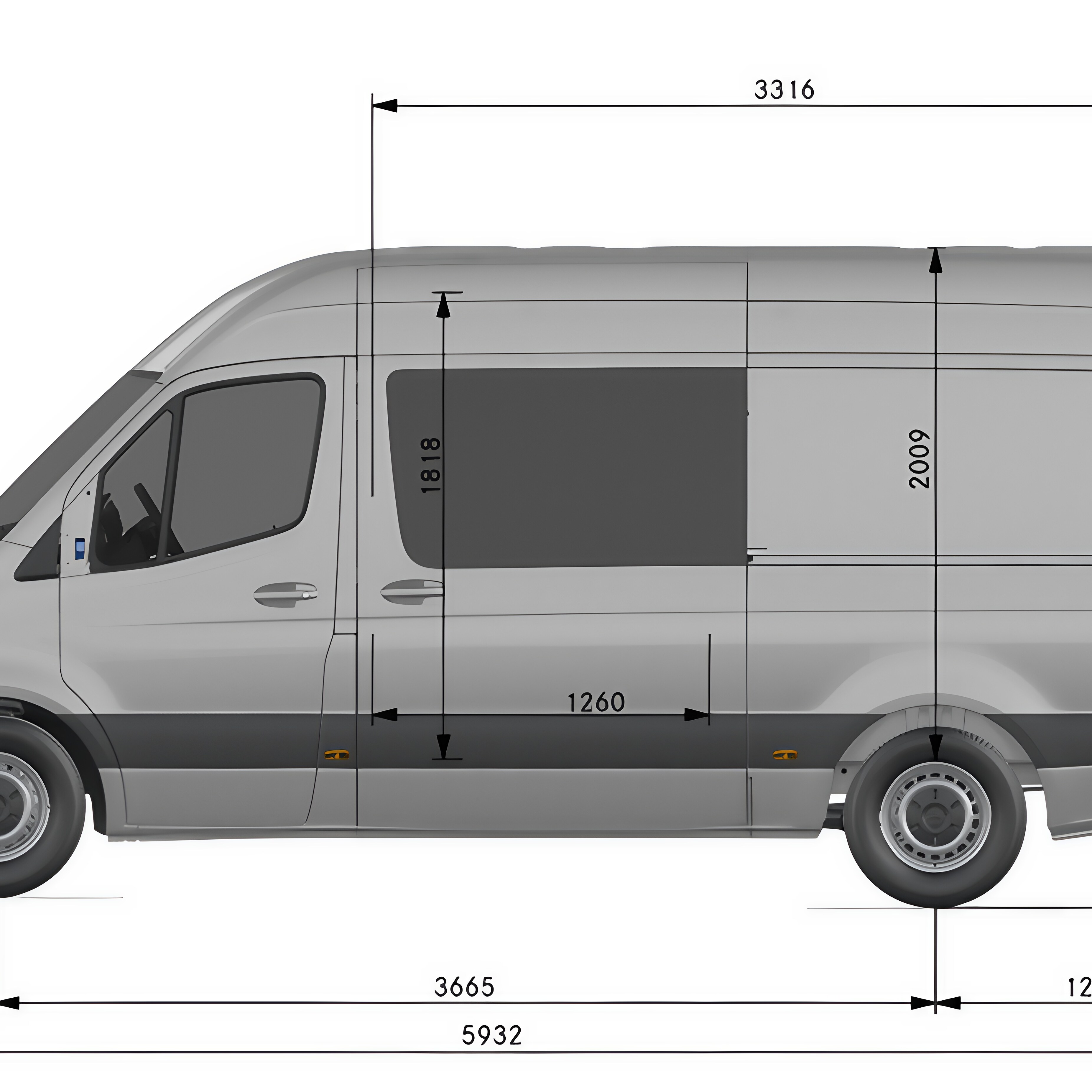 inside sprinter van dimensions